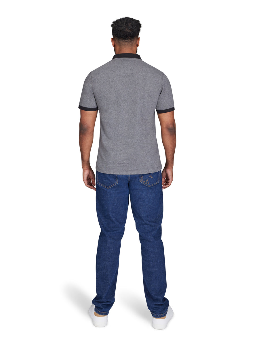 Engineered Panel Jersey Polo - Charcoal – Raging Bull Clothing
