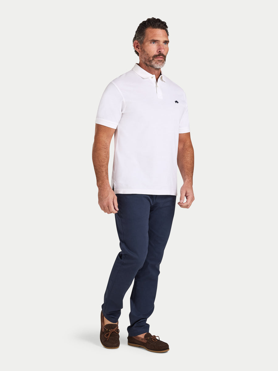 Classic Organic Polo - White – Raging Bull Clothing