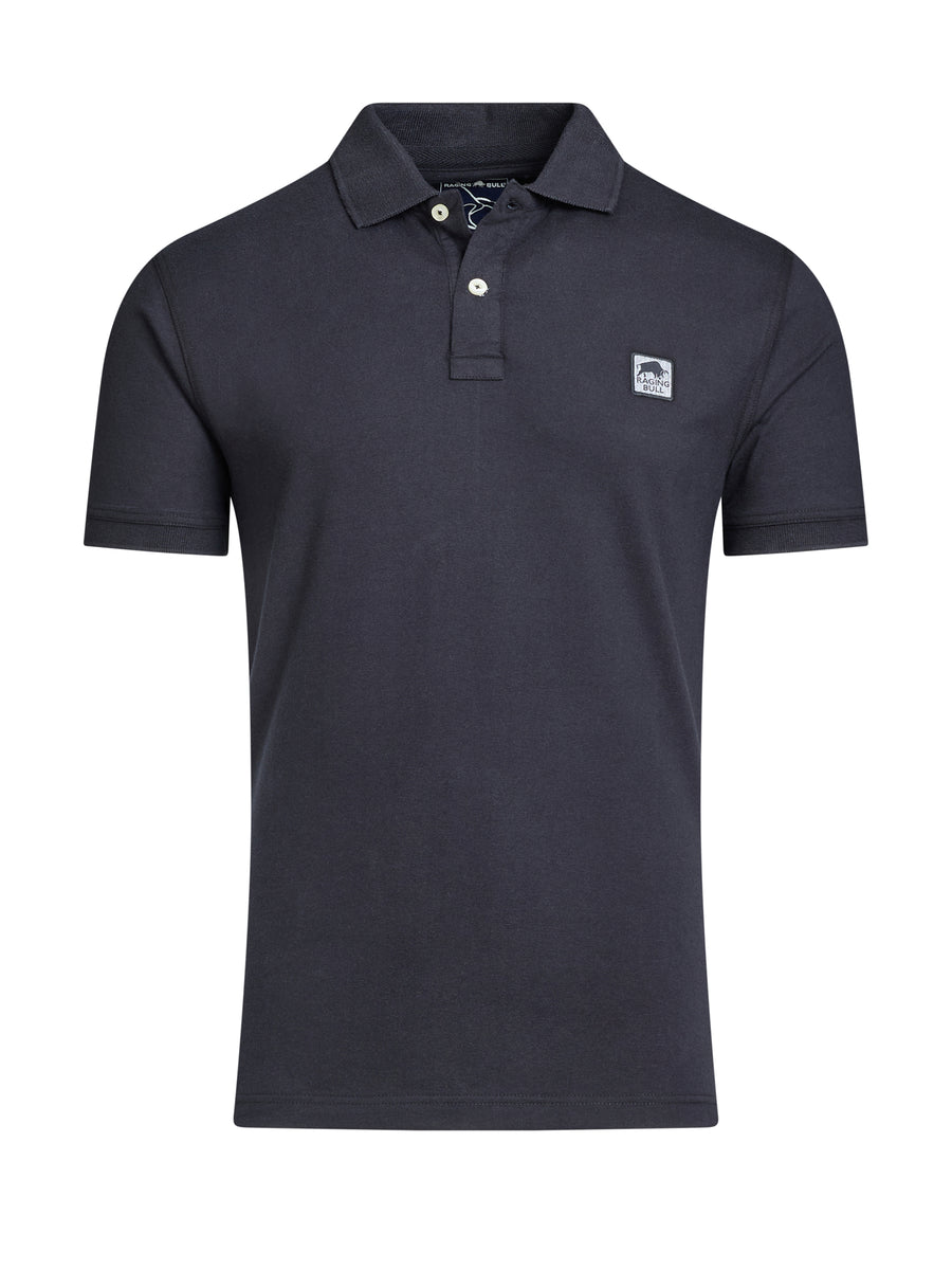 Patch Jersey Polo - Black – Raging Bull Clothing