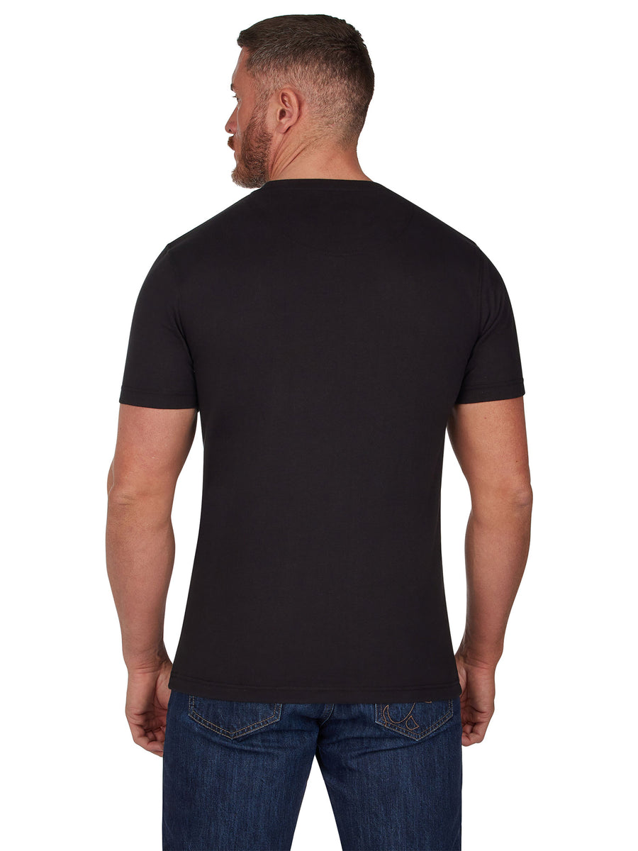 Woven Patch T-Shirt - Black – Raging Bull Clothing