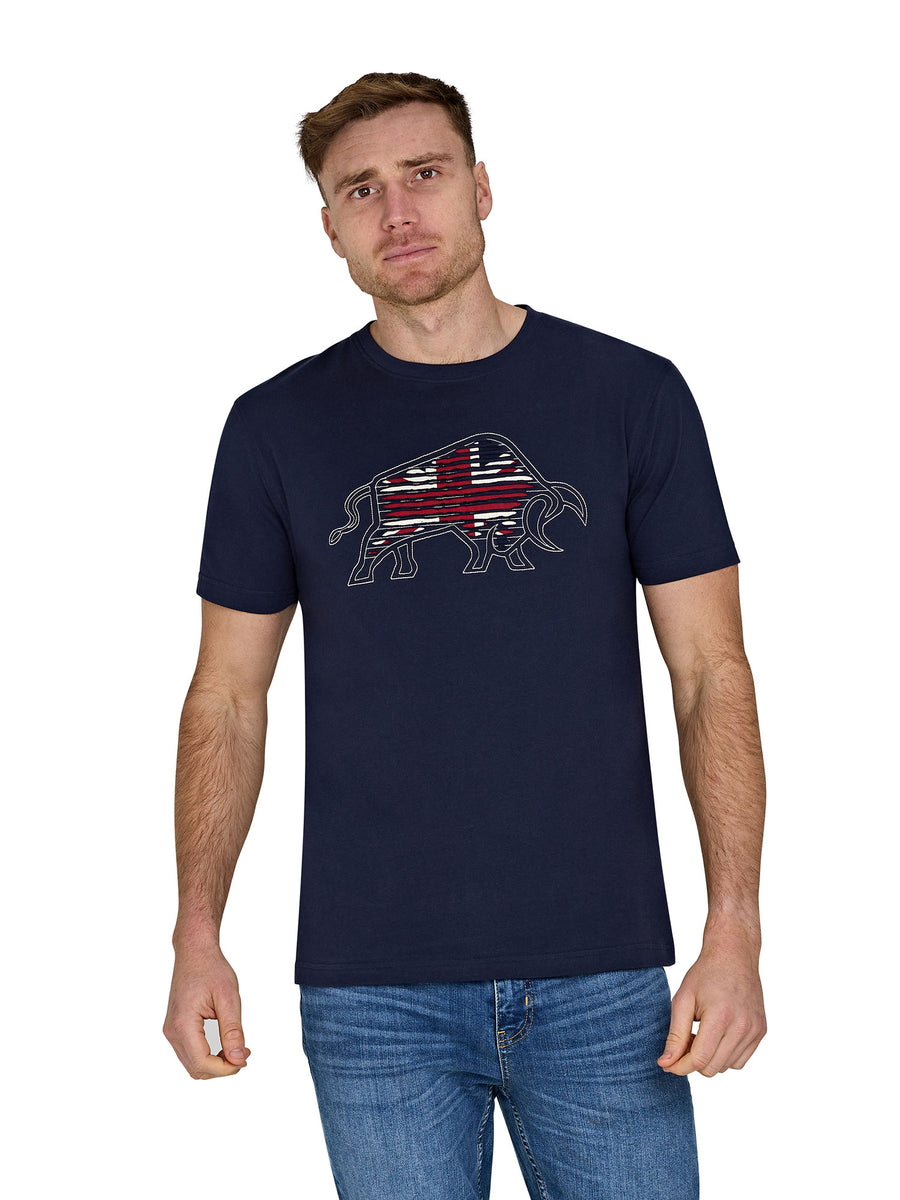 Slash Bull T-Shirt - Navy – Raging Bull Clothing