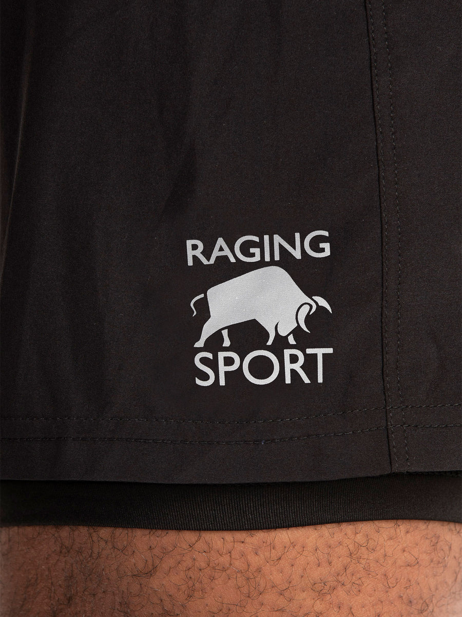Performance 2 In 1 Short - Black – Raging Bull Clothing