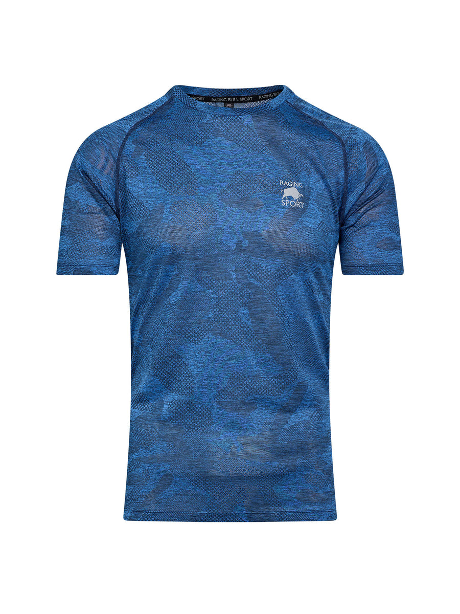 RB Sport Performance Jaquard Knit T-Shirt - Cobalt – Raging Bull Clothing