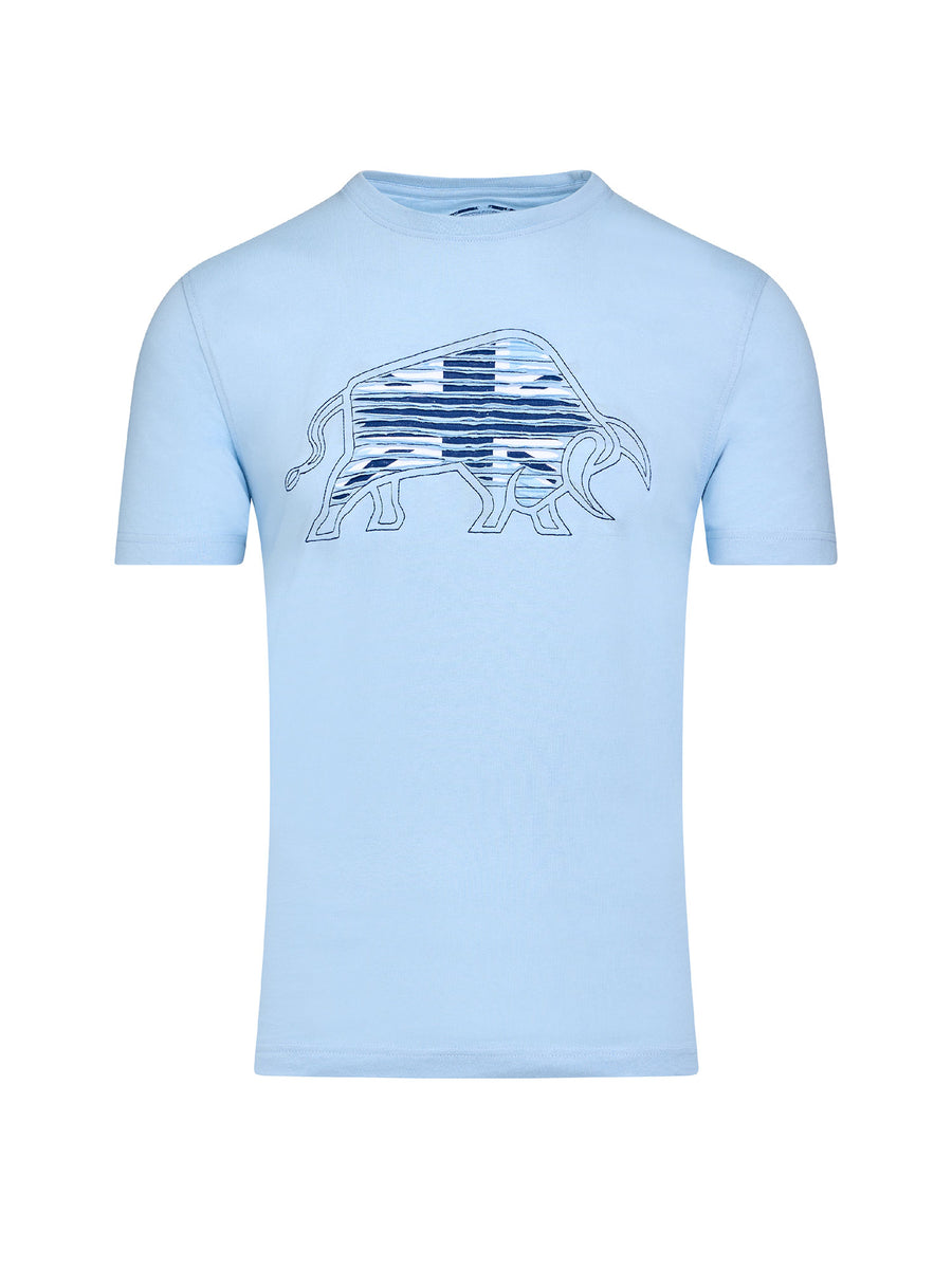 Slash Bull T-Shirt - Sky Blue – Raging Bull Clothing