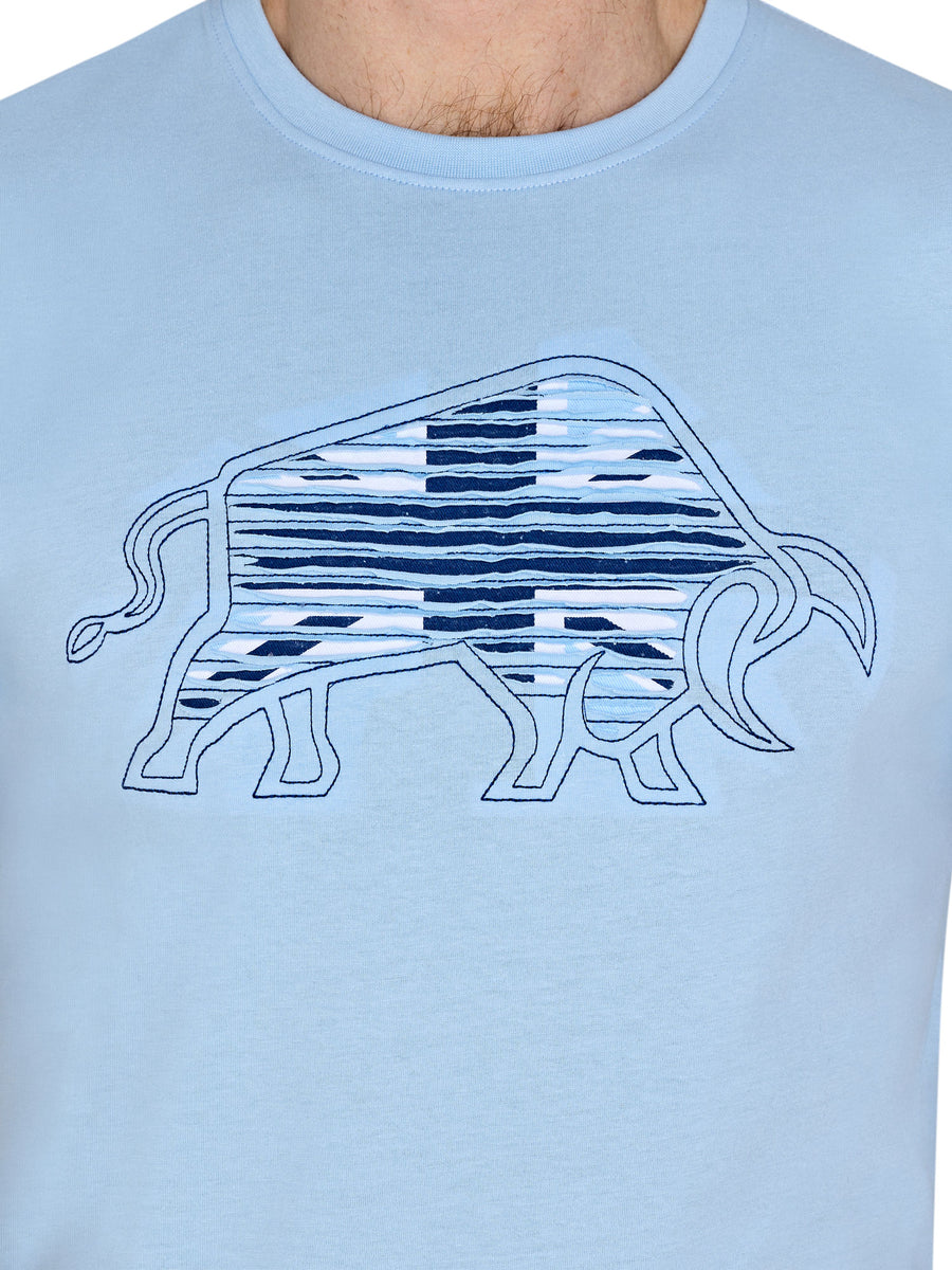 Slash Bull T-Shirt - Sky Blue – Raging Bull Clothing